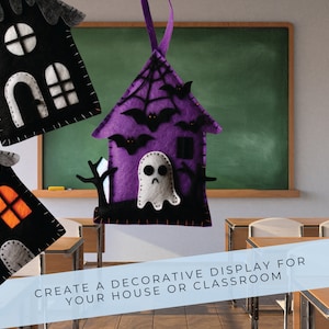 Felt Haunted House Pattern: DIY Halloween Ornaments (PDF Pattern) - Etsy
