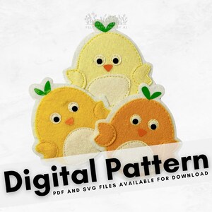 Versatile Easter Chick Felt Pattern - PDF Download for Customizable ...