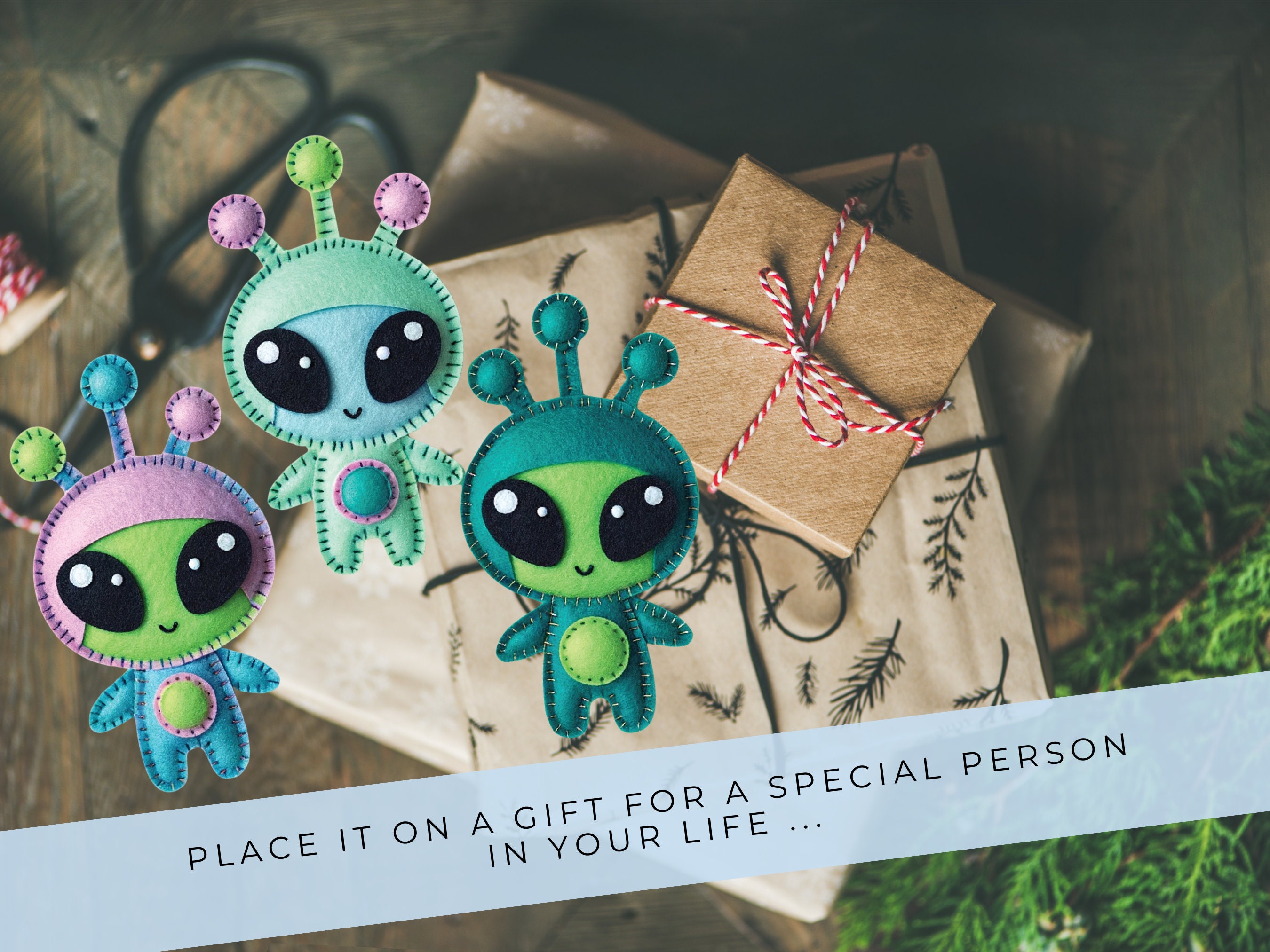 DIY Felt Alien Pattern - Versatile Craft Sewing Project for Ornaments ...