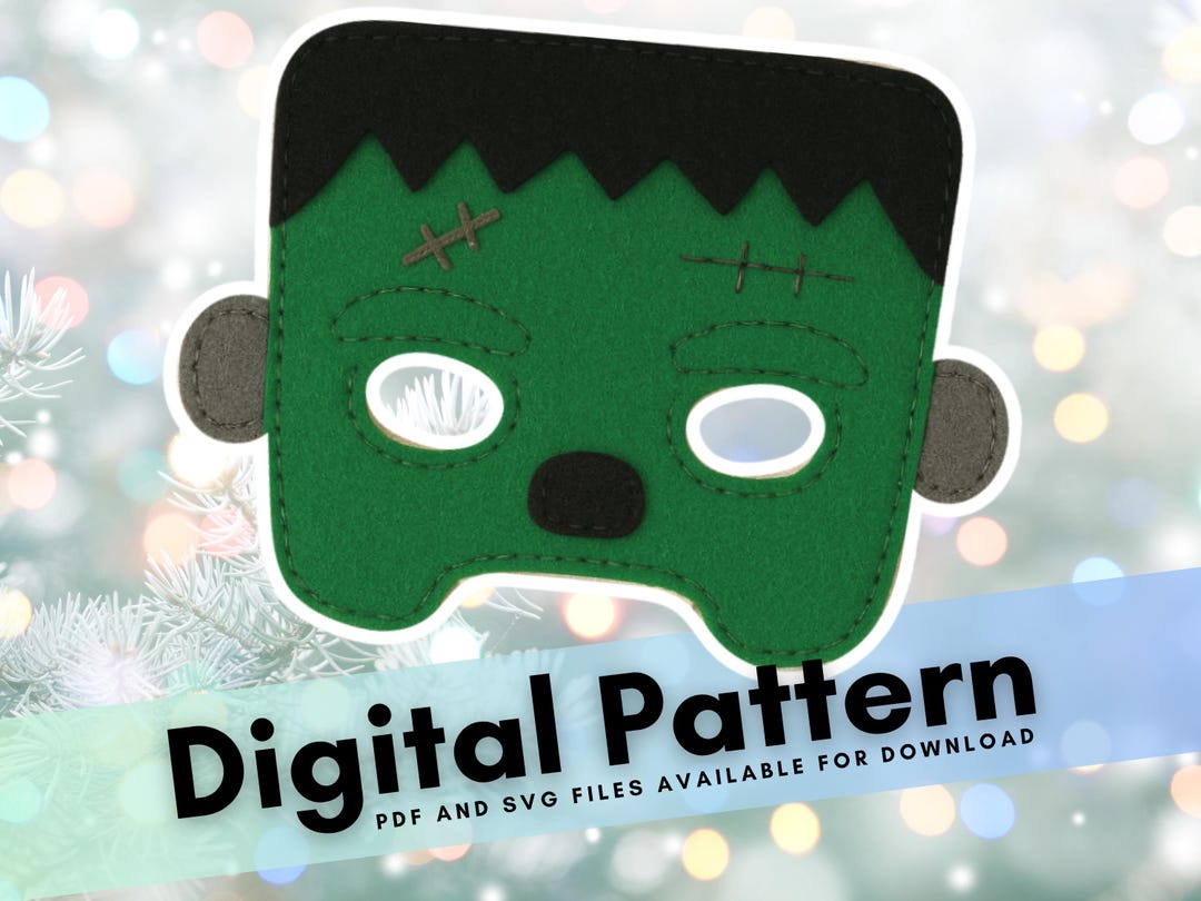 DIY Felt Mask Pattern Frankenstein's Monster Mask for Halloween | PDF ...