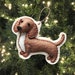 DIY Felt Dachshund Ornament: Hand Embroidery Pattern (instant Download ...