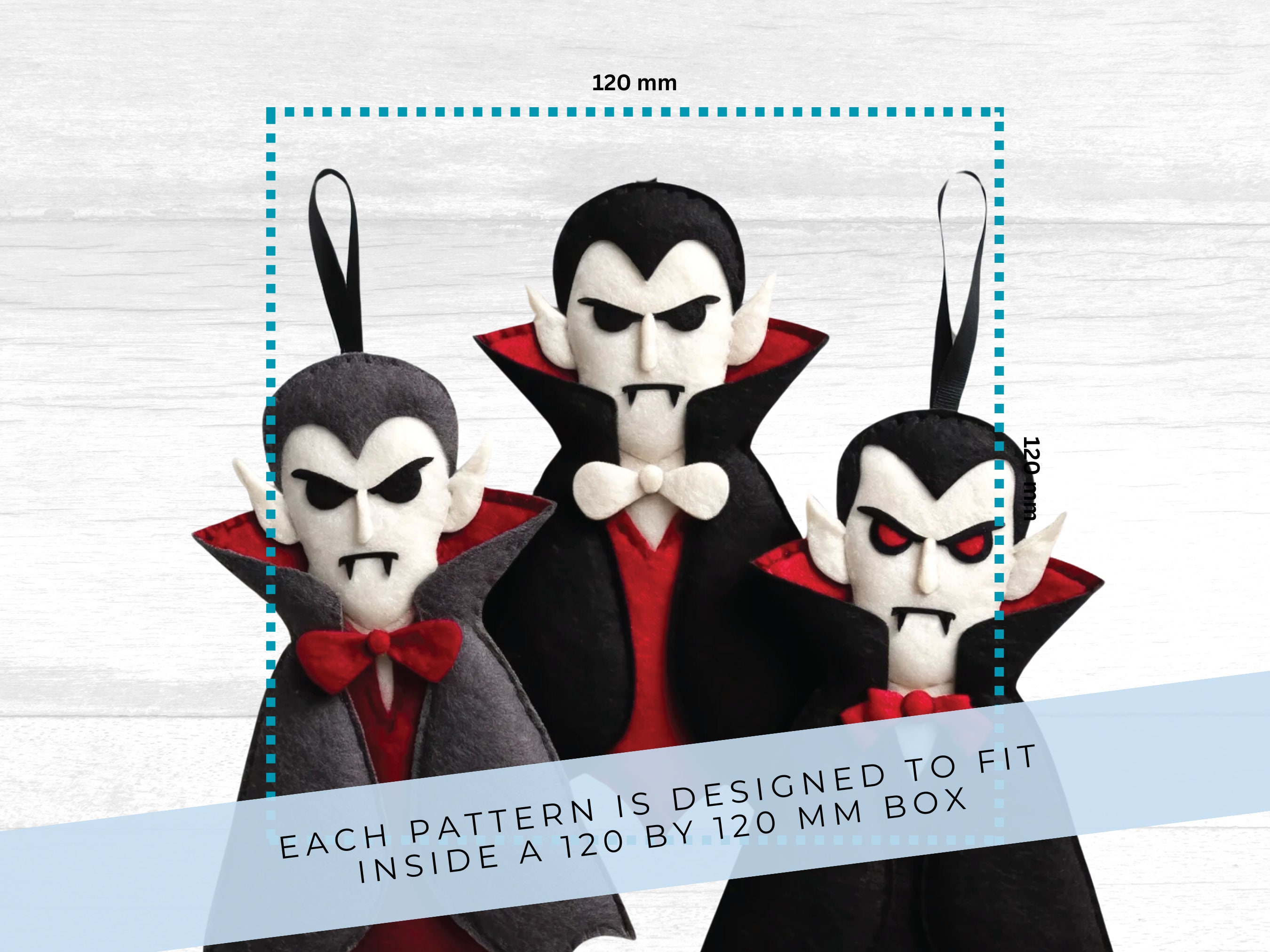 Vampire Felt Pattern Digital Template: Craft Your Own Count Dracula - Etsy