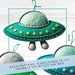 DIY Felt Alien Spaceship Pattern: UFO Ornament, Garland, Quiet Book ...