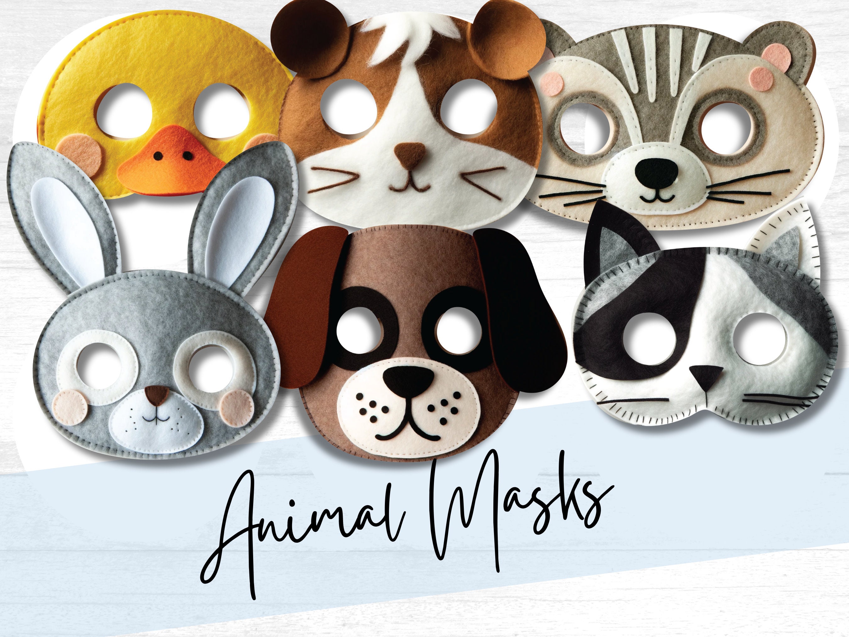 Felt Pet Animal Mask Patterns Printable Mask, Coloring Page & Felt ...