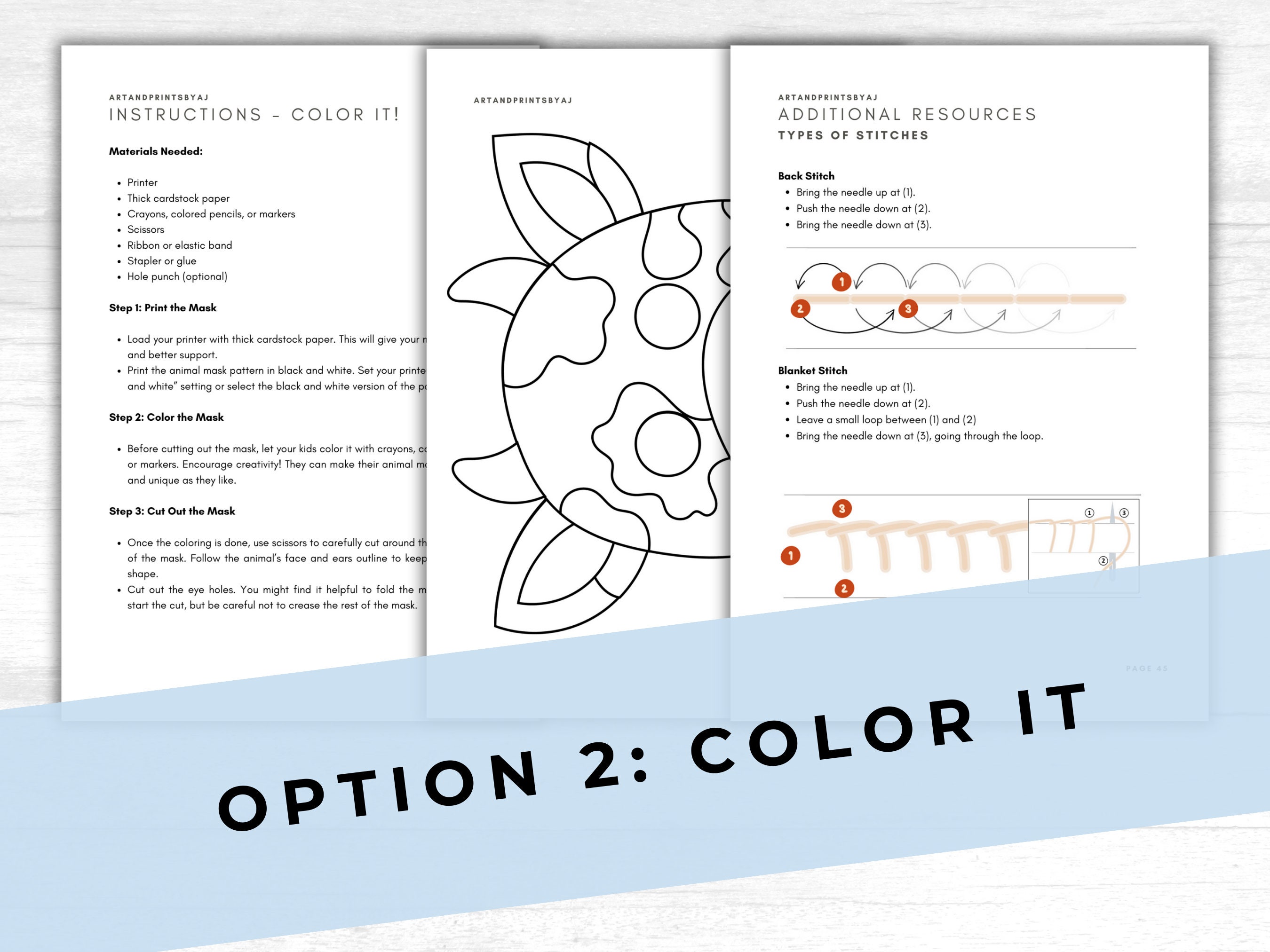 Felt Farm Animal Mask Patterns Printable Mask, Coloring Page & Felt ...