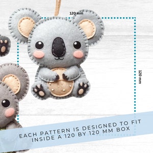 Felt Koala Digital Sewing Pattern for Quiet Books, Toys, and Australian ...