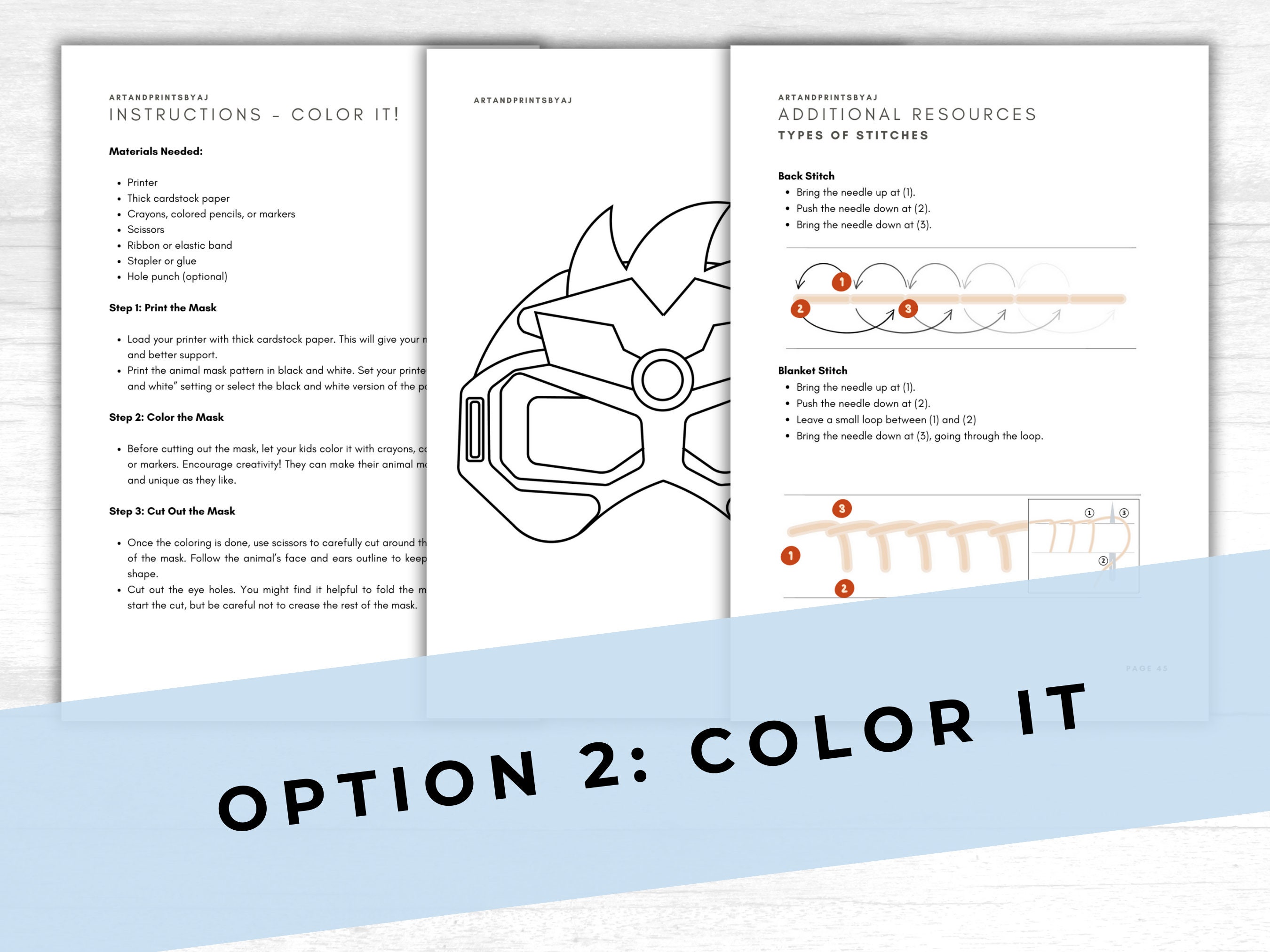 Superhero Mask Patterns Printable Mask, Coloring Page & Felt Sewing Kit ...