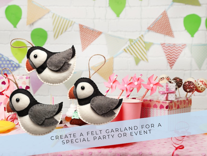Puffin Felt Ornament Pattern: DIY Animal Sewing (digital Pattern ...