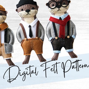 Stylish Otter Felt Pattern Digital Template: Craft Your Own Fashionable ...