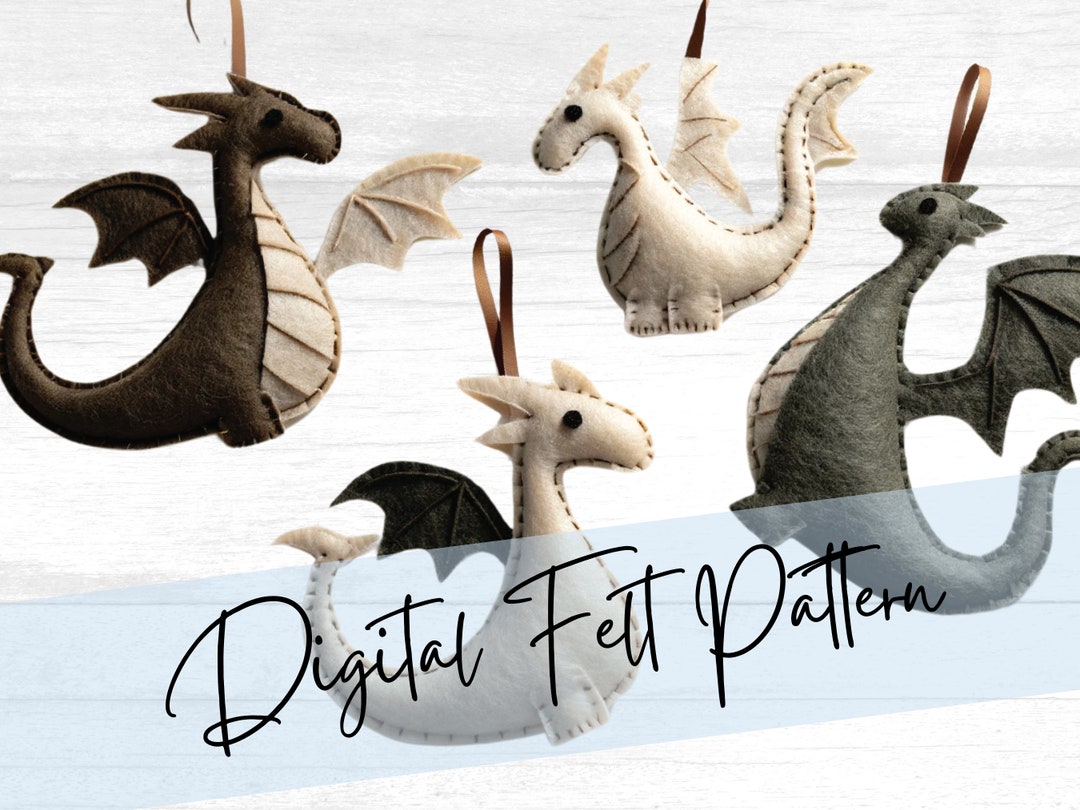 Felt Dragon Ornament Pattern – DIY Sewing Project (digital Download) - Etsy