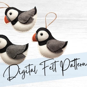 Puffin Felt Ornament Pattern: DIY Animal Sewing (digital Pattern) - Etsy