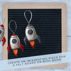 DIY Felt Rocket Pattern - Versatile Craft Sewing Project for Ornaments ...