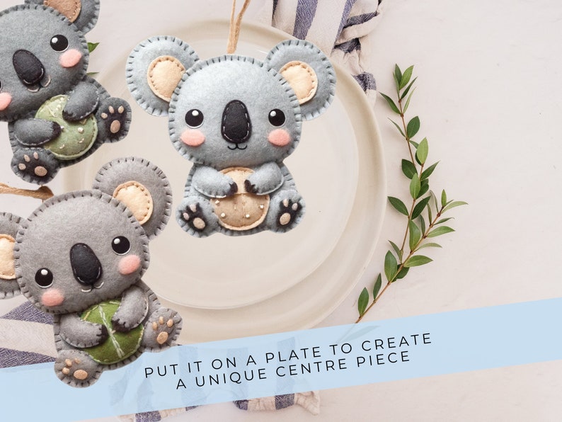 Felt Koala Digital Sewing Pattern for Quiet Books, Toys, and Australian ...