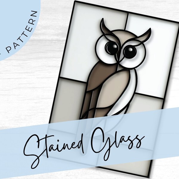 Owl Stained Glass Patterns - Etsy