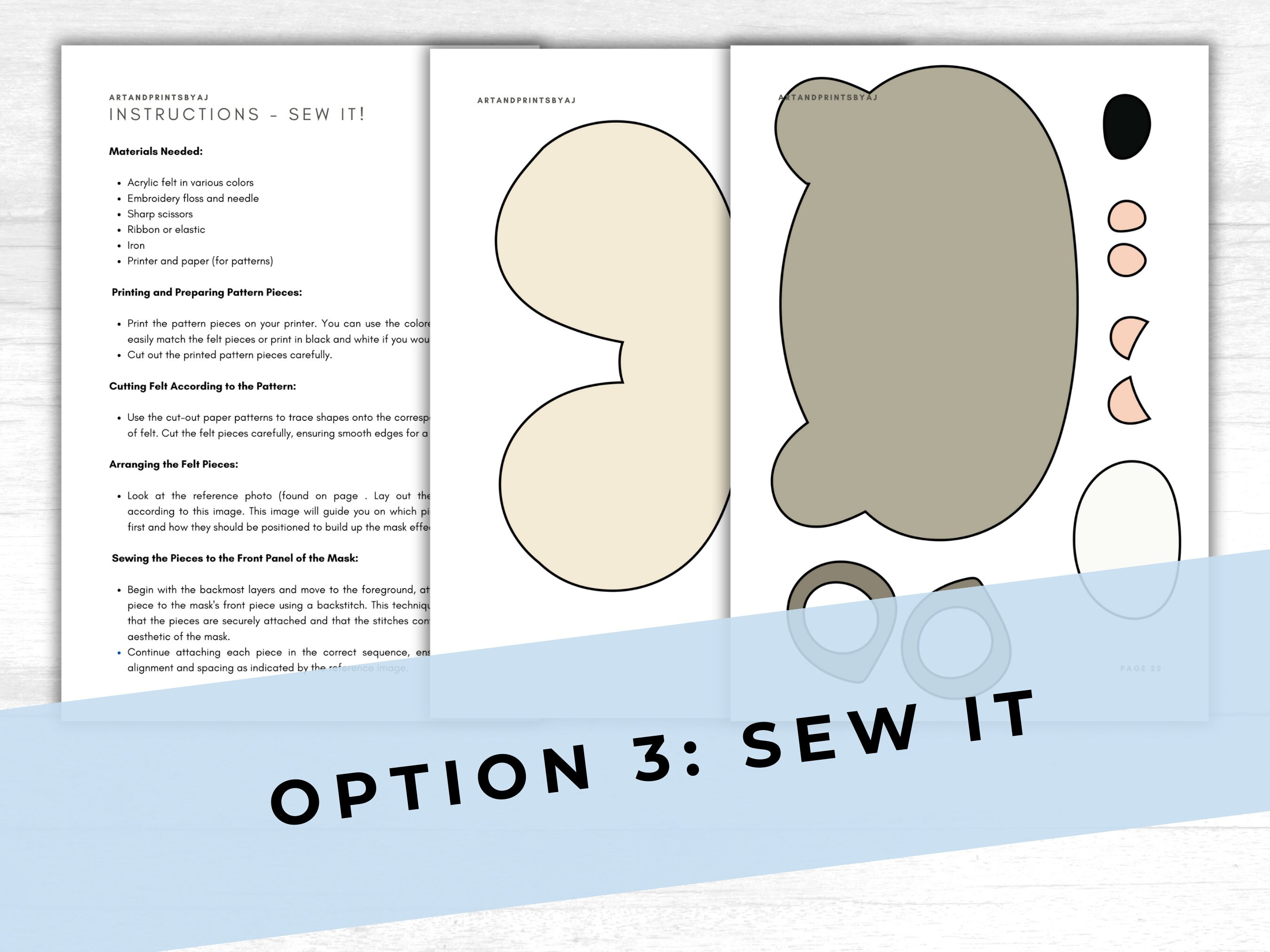 Felt Pet Animal Mask Patterns Printable Mask, Coloring Page & Felt ...