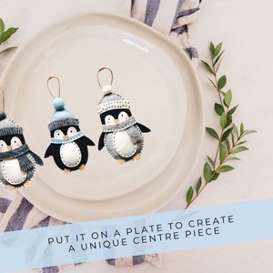 Penguin Felt Ornament Pattern – DIY Sewing Project (digital Download ...