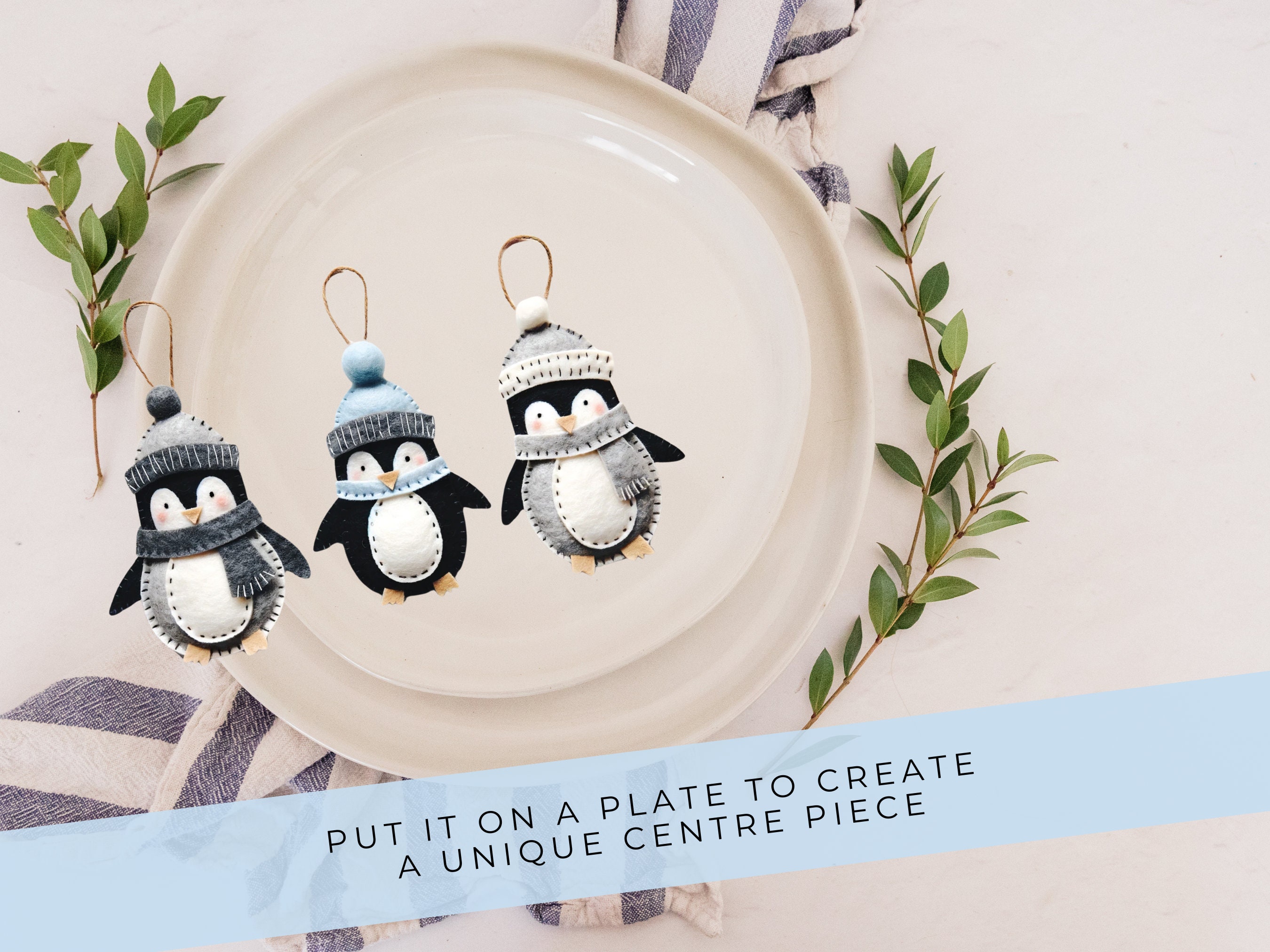 Penguin Felt Ornament Pattern – DIY Sewing Project (digital Download ...