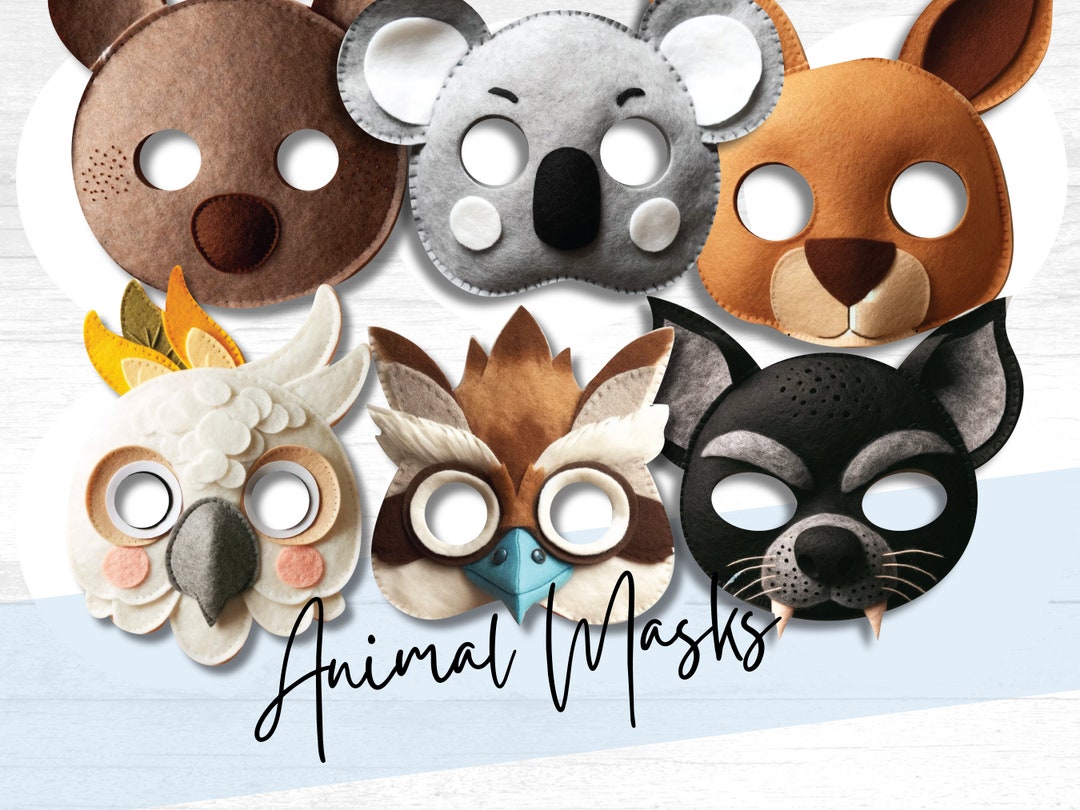 Felt Australian Animal Mask Patterns - Printable Mask, Coloring Page ...