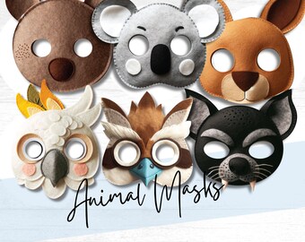 Felt Farm Animal Mask Patterns Printable Mask, Coloring Page & Felt ...