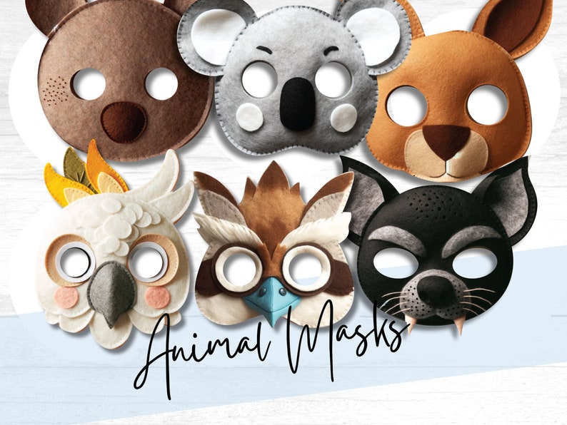 Felt Australian Animal Mask Patterns Printable Mask, Coloring Page ...