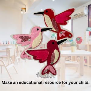 Felt Hummingbird Sewing Pattern: DIY Craft Project (PDF Pattern) - Etsy