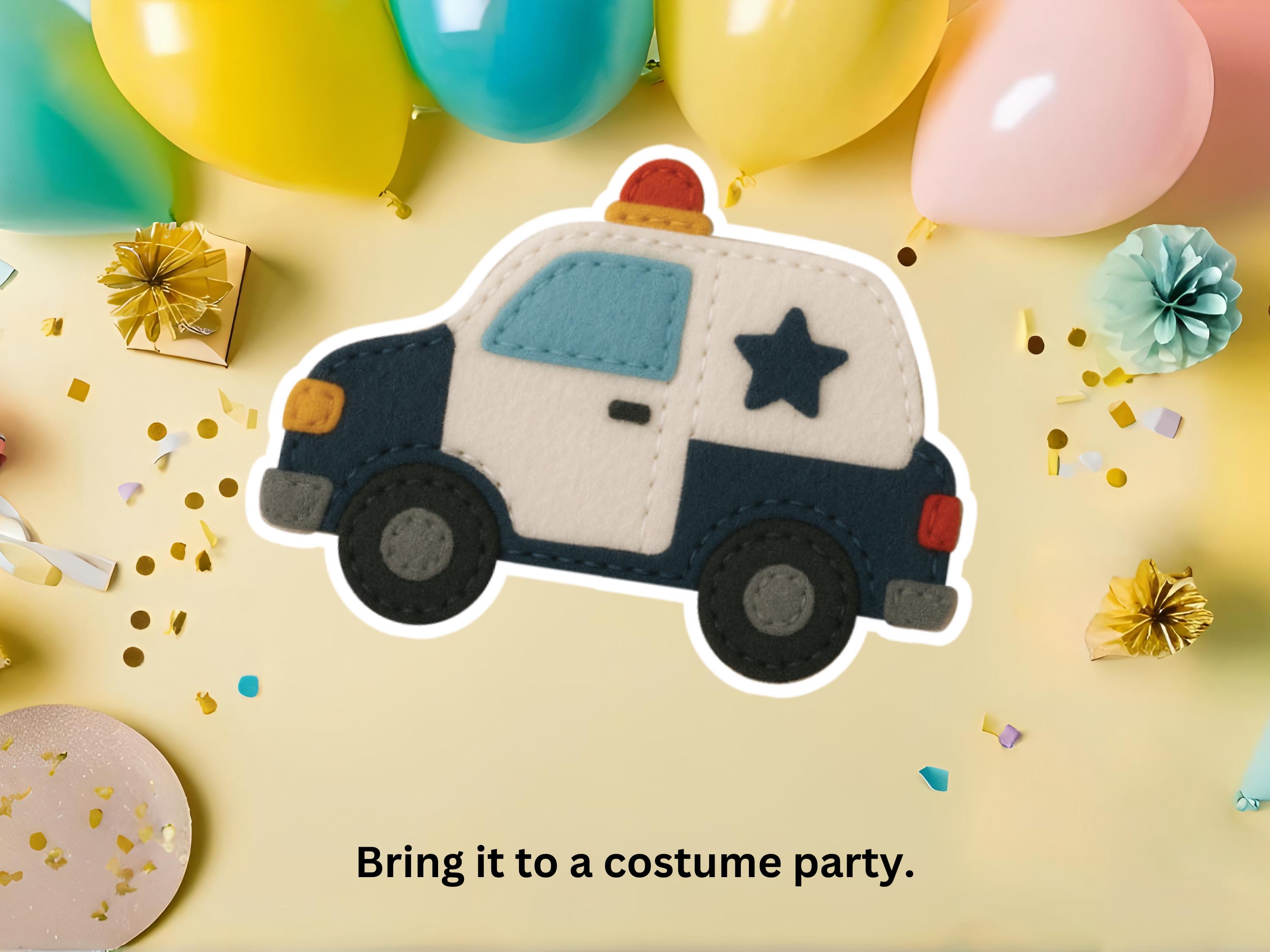 Felt Police Car Sewing Pattern: DIY Ornament, Kids Decor (PDF Pattern ...