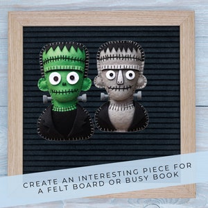 Frankenstein's Monster Felt Pattern Digital Template: Craft Your Own ...