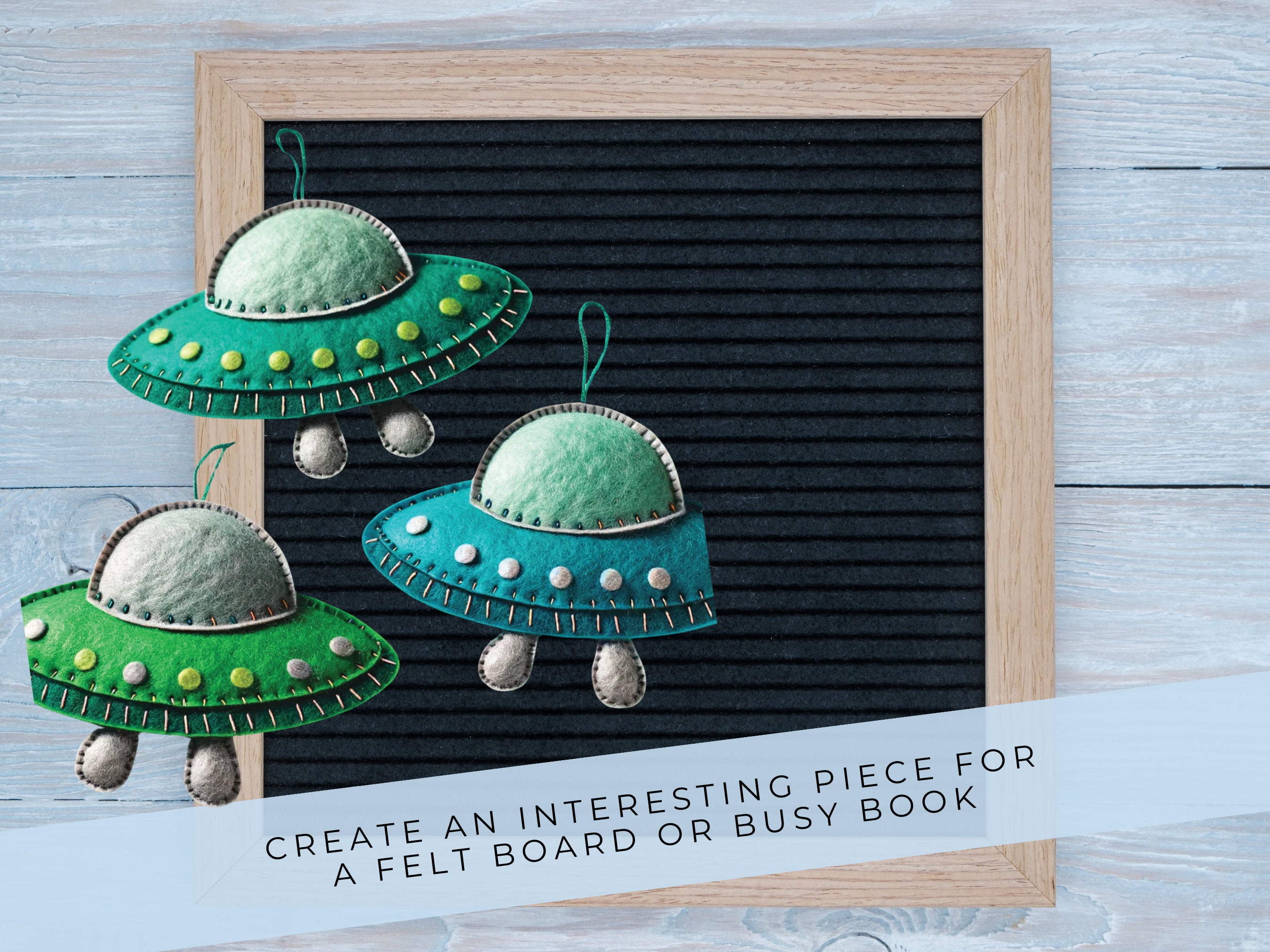 DIY Felt Alien Spaceship UFO Pattern Versatile Craft Sewing Project for ...