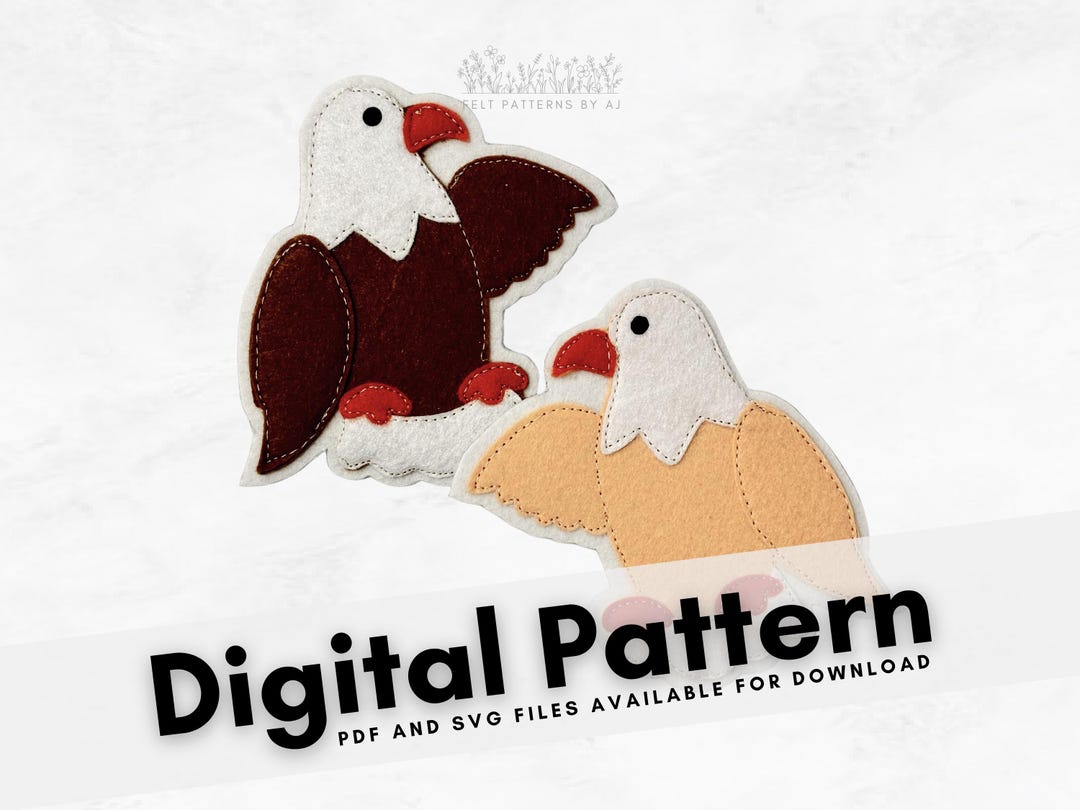 Felt Bald Eagle Animal Pattern: Create Adorable Felt Crafts and Quiet ...