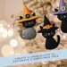Black Cat in Witch's Hat Felt Pattern Digital Template: Craft Your Own ...
