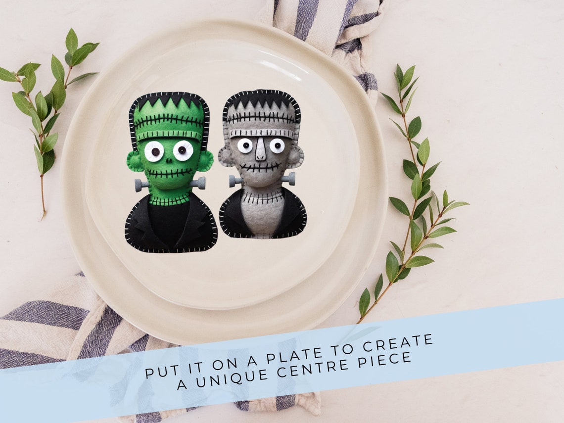 Frankenstein's Monster Felt Pattern Digital Template: Craft Your Own ...