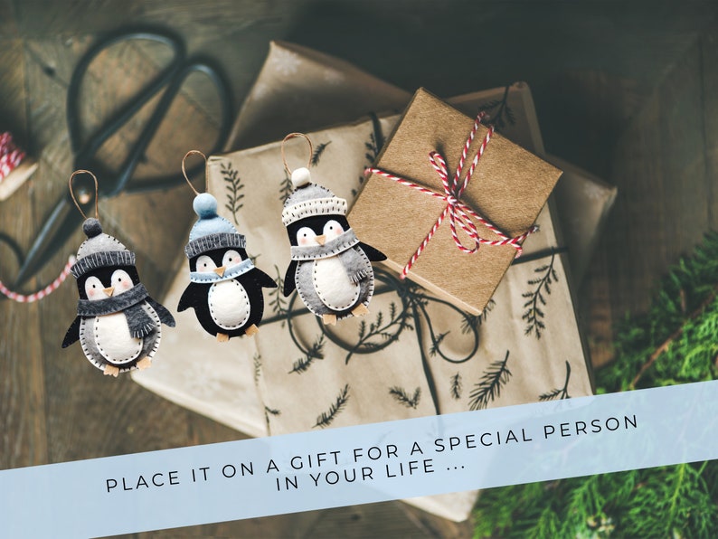 Penguin Felt Ornament Pattern – DIY Sewing Project (digital Download ...