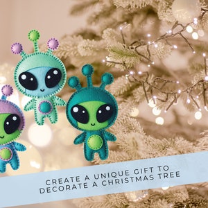DIY Felt Alien Pattern - Versatile Craft Sewing Project for Ornaments ...