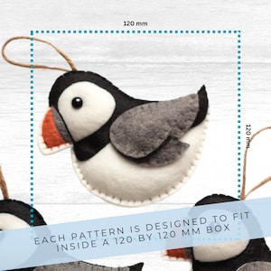 Puffin Felt Ornament Pattern: DIY Animal Sewing (digital Pattern ...