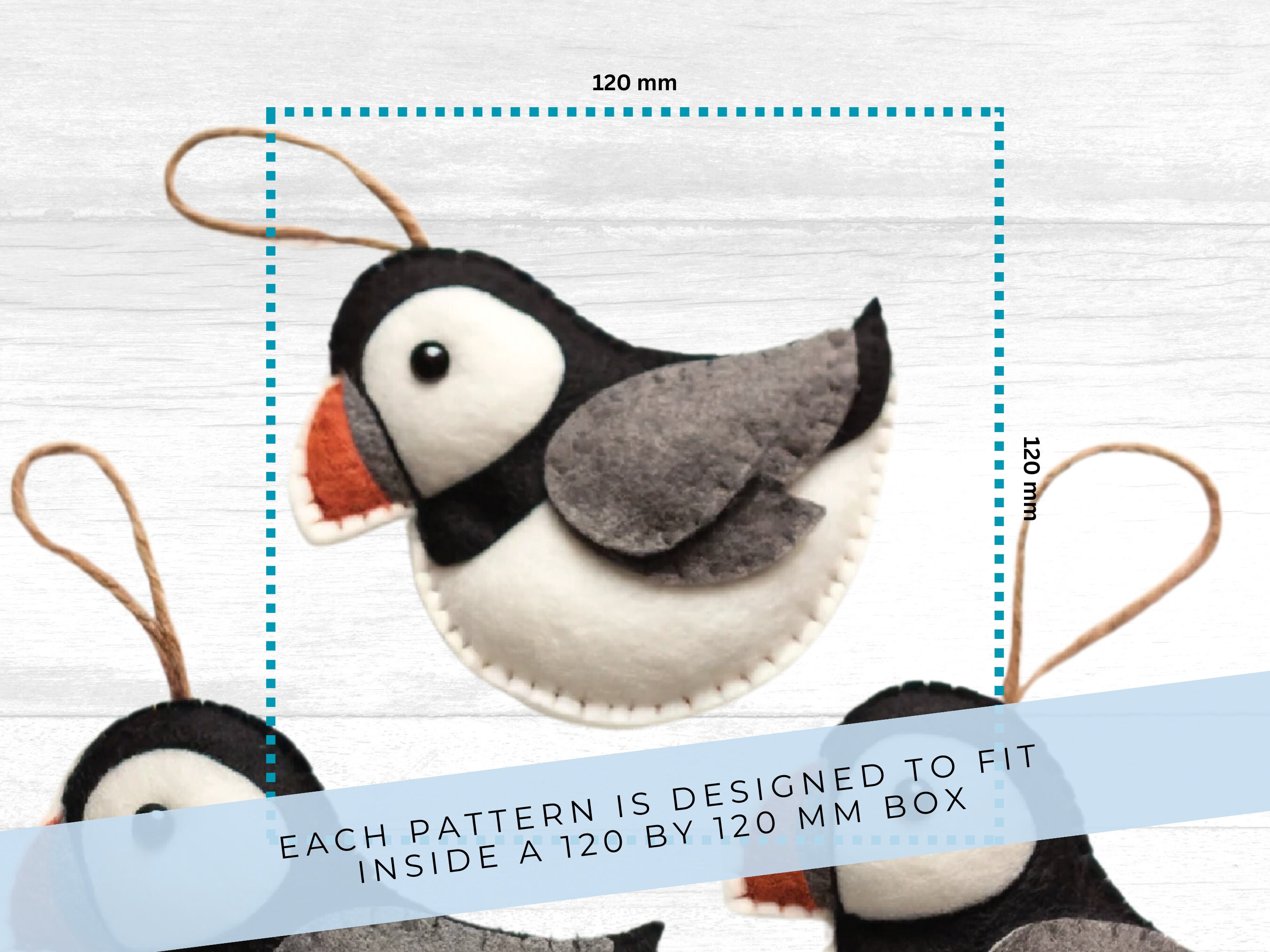 Puffin Felt Ornament Pattern: DIY Animal Sewing (digital Pattern ...