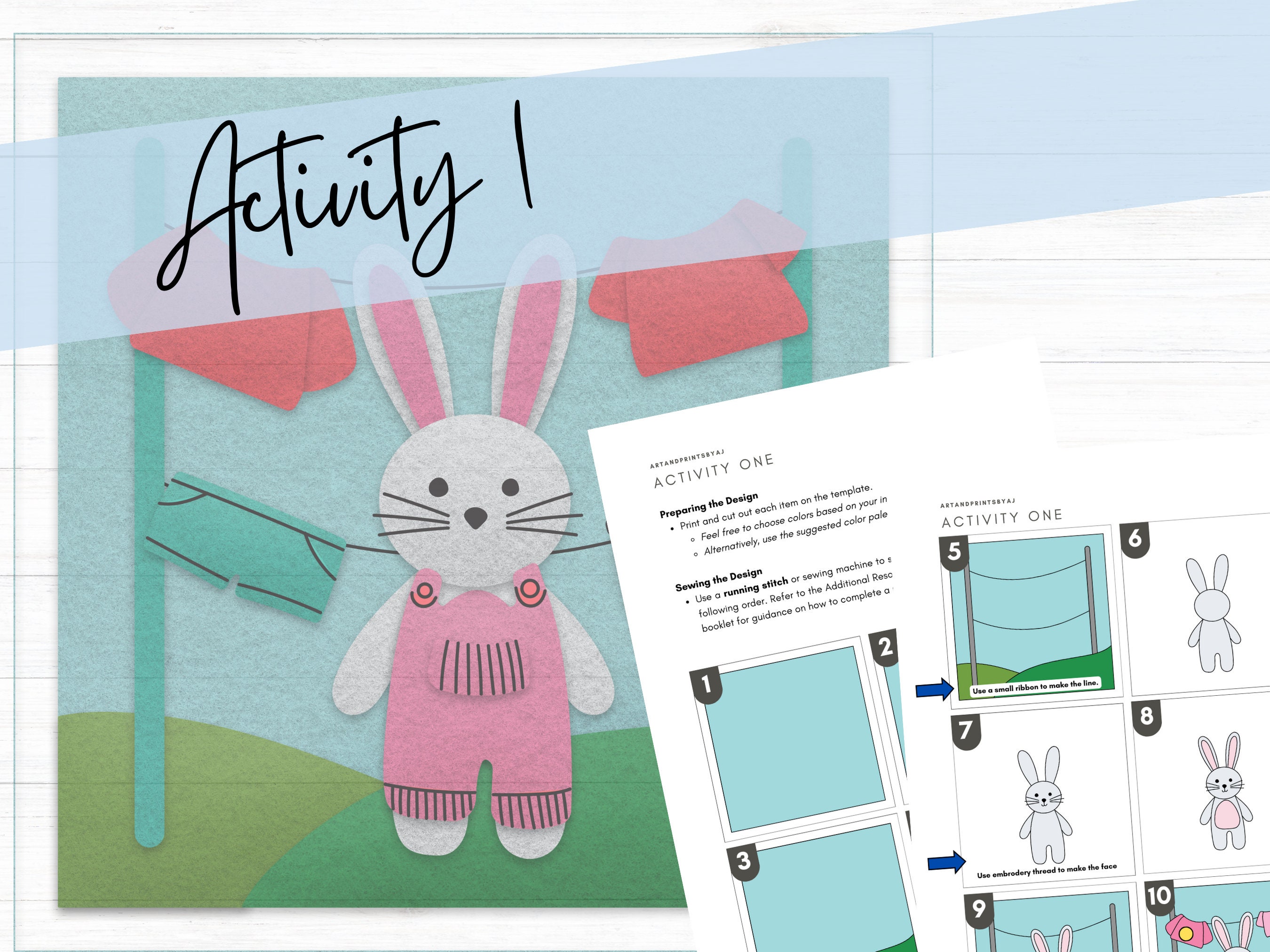 Printable Easter Bunny Quiet Book PDF Pattern for Toddlers and Young ...