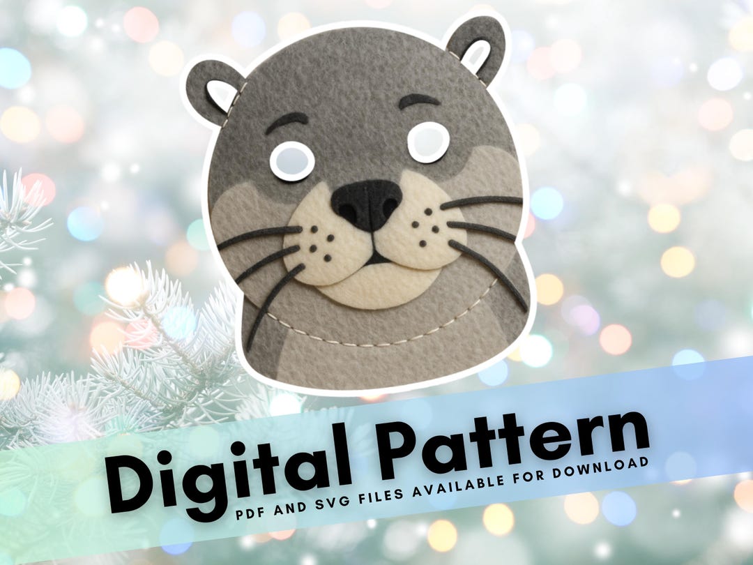DIY Felt Otter Mask Sewing Pattern: Kids Costume (PDF & SVG) - Etsy