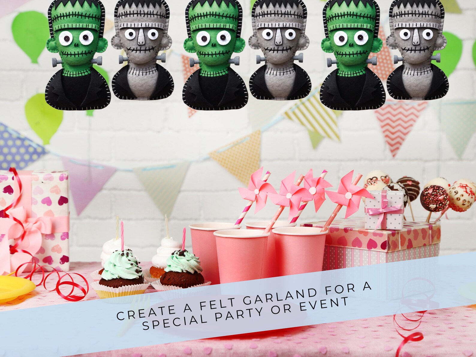 Frankenstein's Monster Felt Pattern Digital Template: Craft Your Own ...