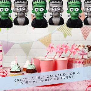 Frankenstein's Monster Felt Pattern Digital Template: Craft Your Own ...