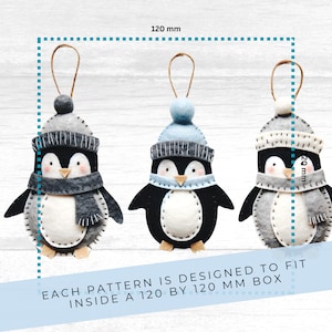 Penguin Felt Ornament Pattern – DIY Sewing Project (digital Download ...