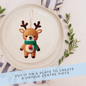 Felt Pattern Digital Template: Create Your Own Christmas Reindeer! - Etsy