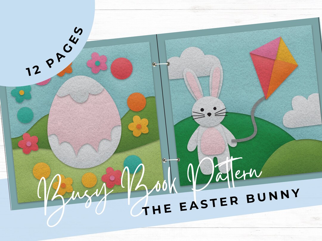 Printable Easter Bunny Quiet Book PDF Pattern for Toddlers and Young ...