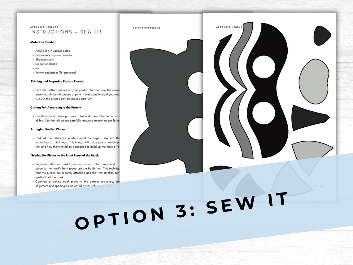 Felt Woodland Animal Mask Patterns Printable Mask, Coloring Page & Felt ...