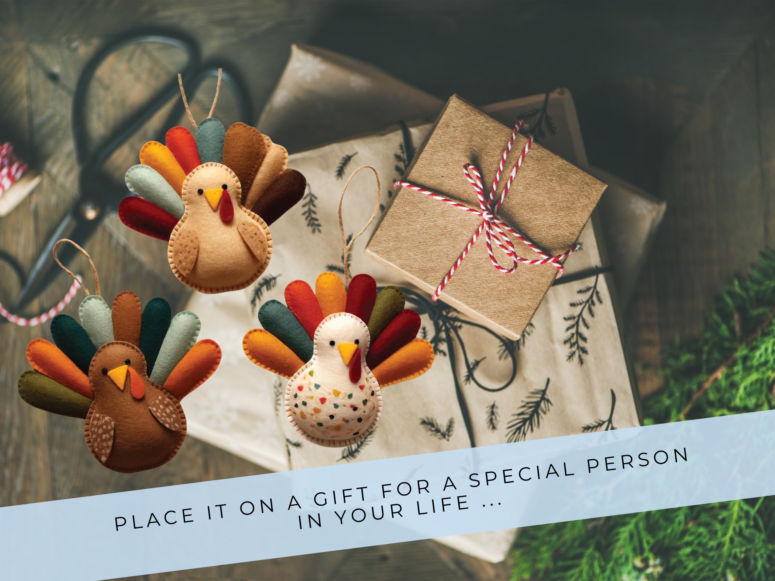 DIY Felt Turkey Pattern Versatile Thanksgiving Sewing Craft Project for ...