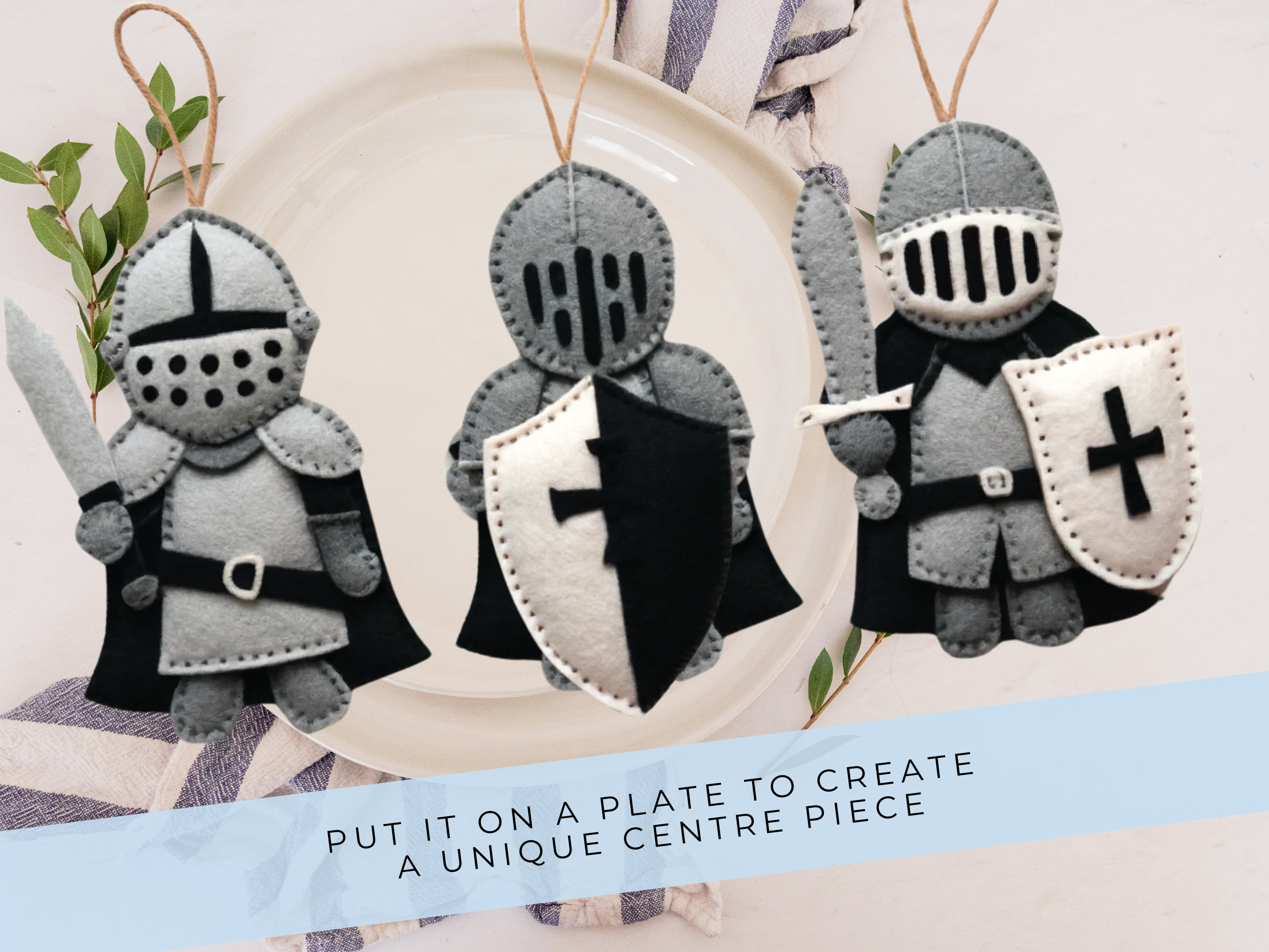 Felt Knight Ornament Pattern: DIY Christmas Decor (digital Download) - Etsy