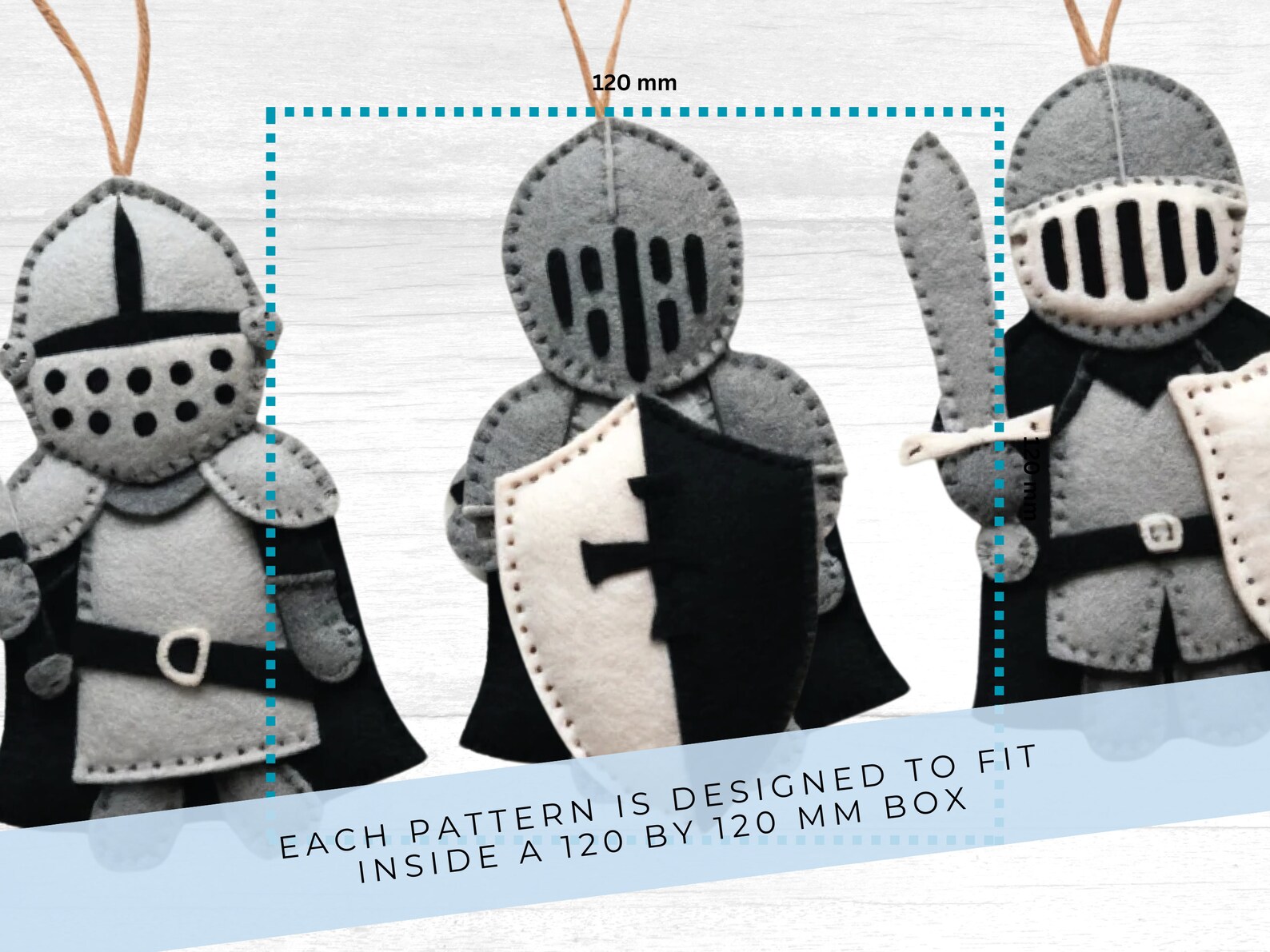 Felt Knight Ornament Pattern: DIY Christmas Decor (digital Download) - Etsy