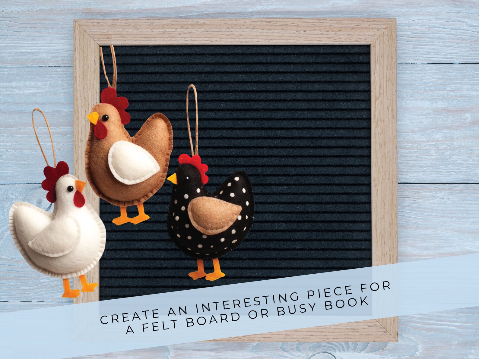 Felt Chicken, Hen or Rooster Animal Pattern: Create Adorable Decor ...