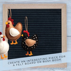 Felt Chicken, Hen or Rooster Animal Pattern: Create Adorable Decor ...