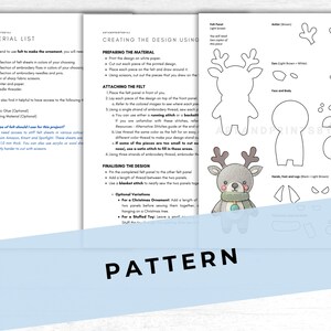 Felt Pattern Digital Template: Create Your Own Christmas Reindeer! - Etsy