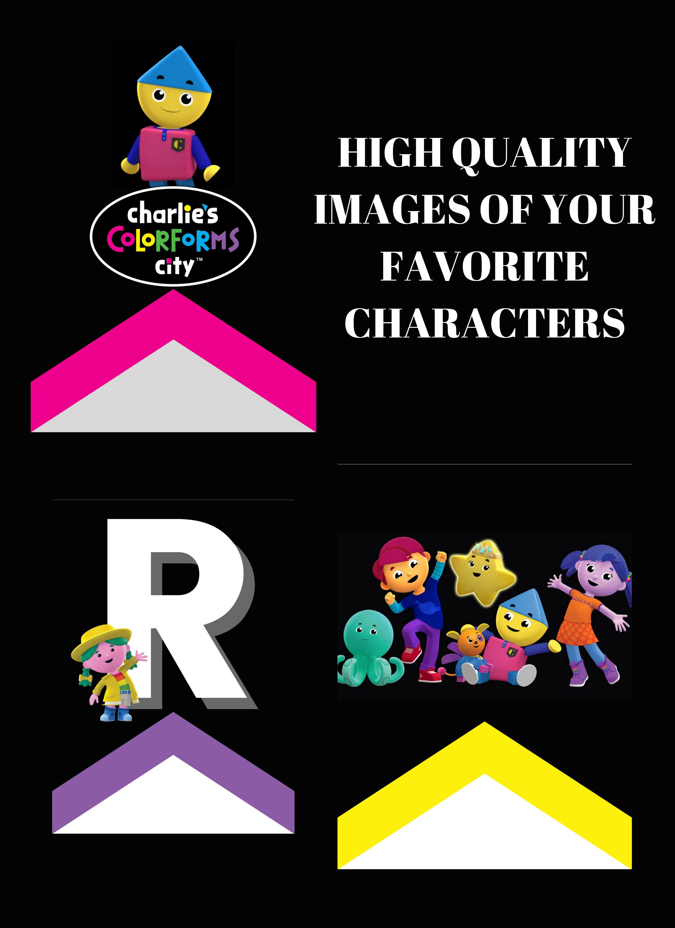 Charlie's Colorforms City Digital Birthday Flag Banner, Birthday ...